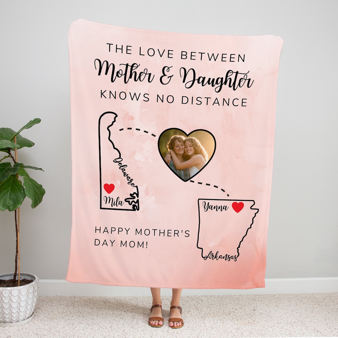 Personalized Long Distance State or Country Blanket, Long Distance Gift ...
