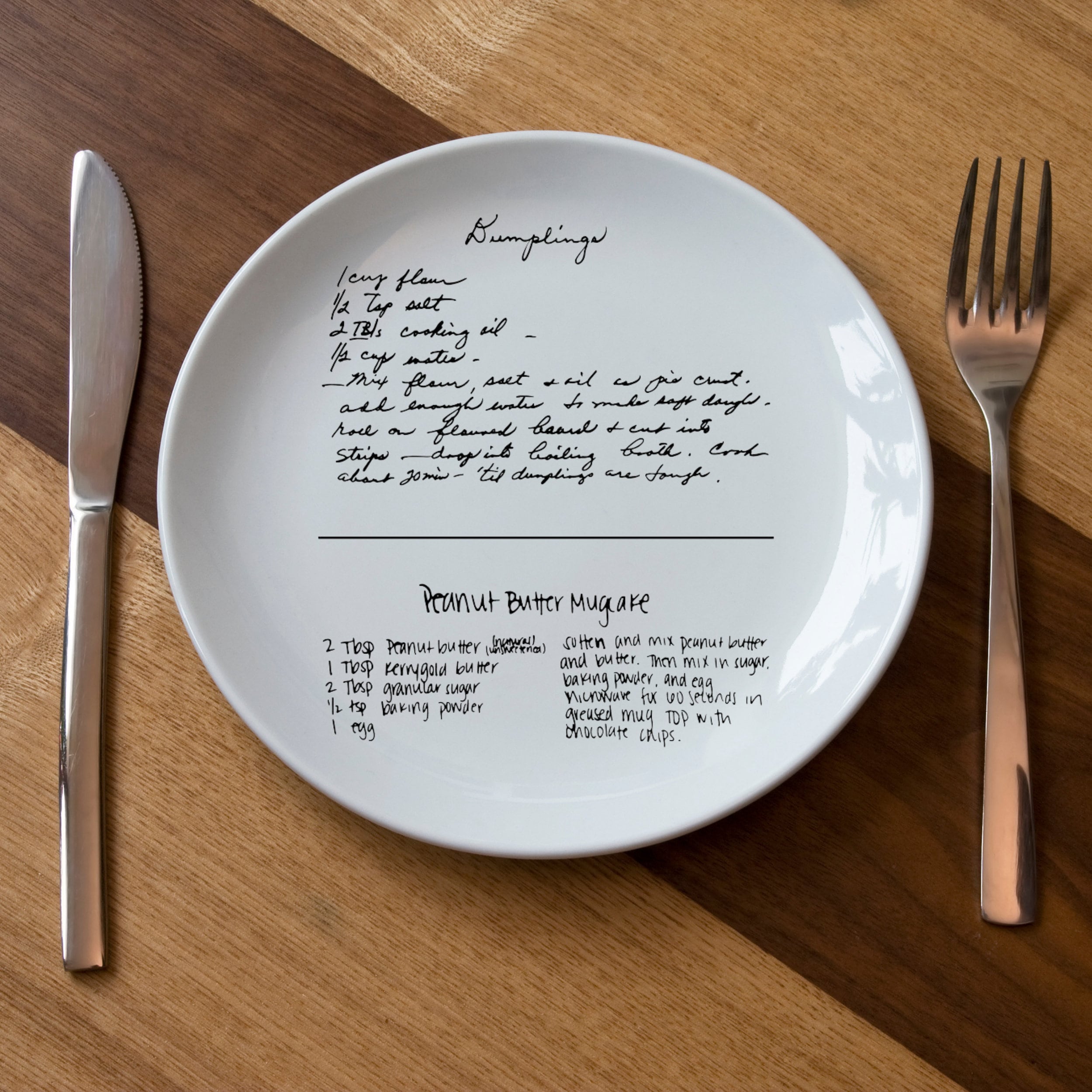 Personalized Handwritten Recipe Plate: Photo Picture Plate, Kitchen ...