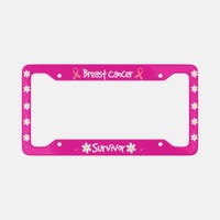 Breast Cancer Awareness Custom License Plate Frame | Breast Cancer ...