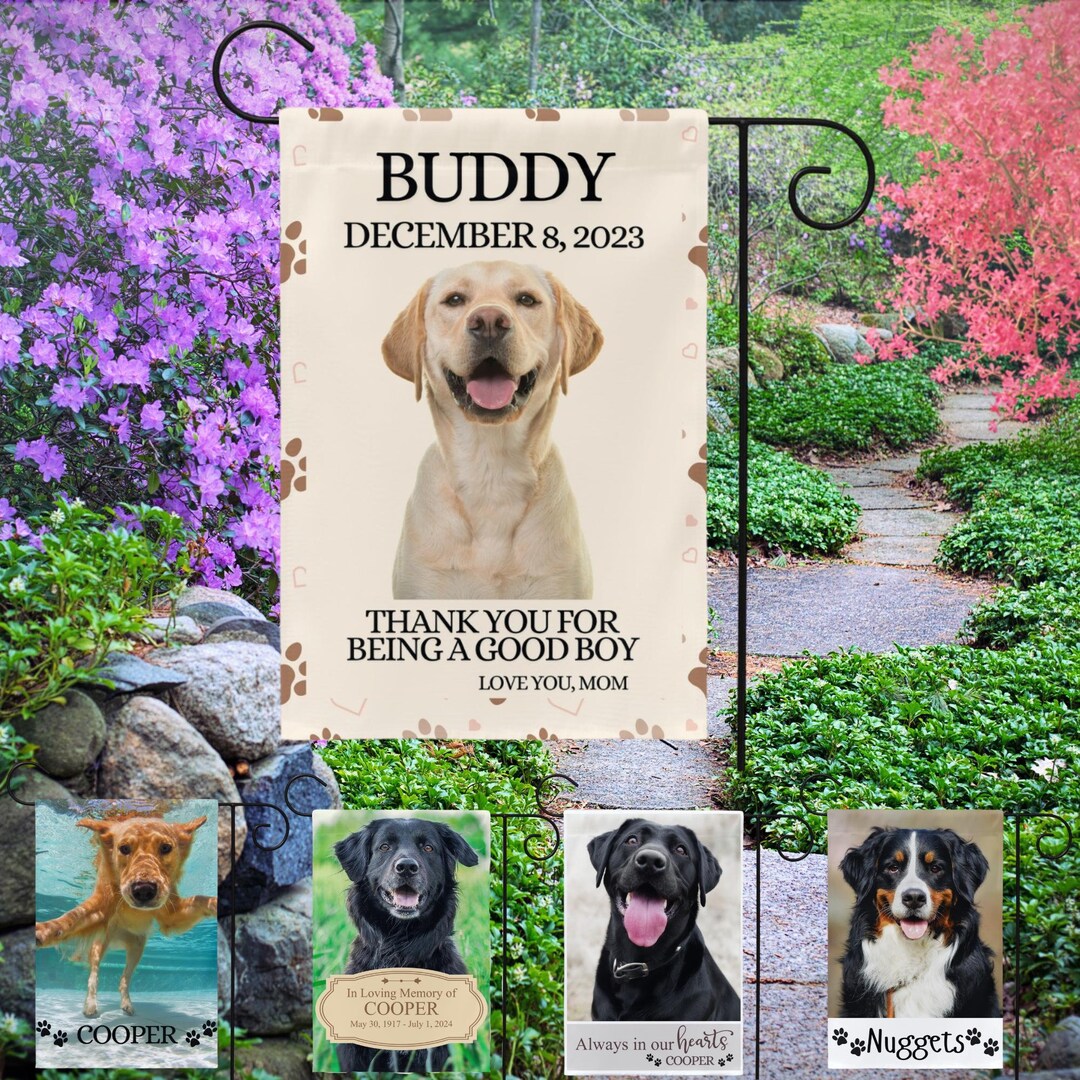 Personalized Yard Flag, Custom Yard Flag, Custom Gift, Garden Flag, Dog ...