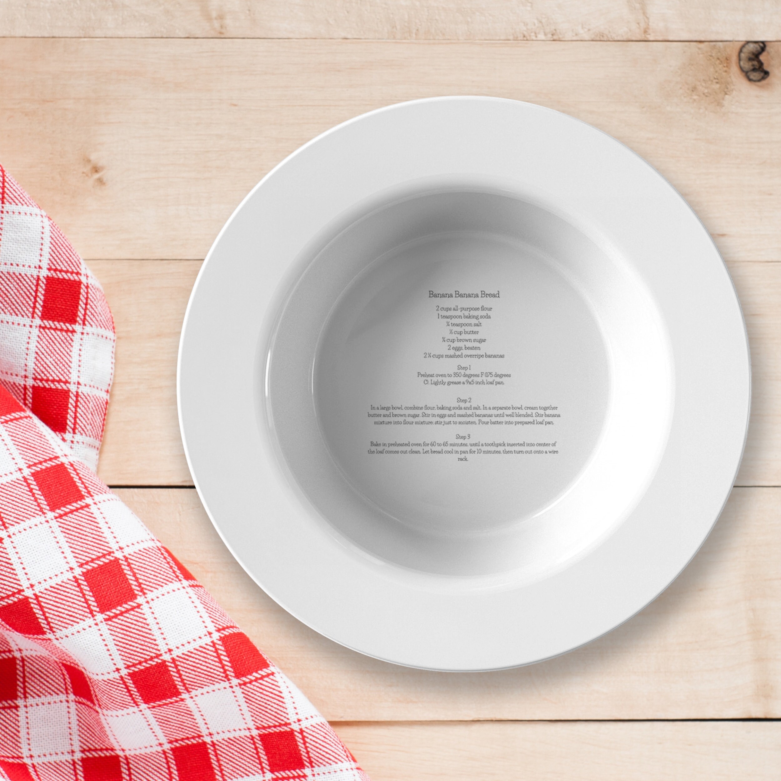 Put Your Own Recipe on Bowl Custom Recipe Personalized Bowl - Etsy