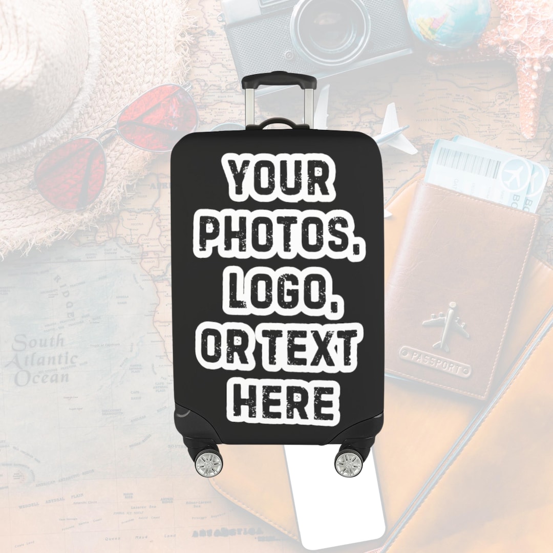 Personalized Luggage Cover: Custom Photo Travel Suitcase - Etsy