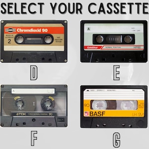 Personalized Cassette Tape Wall Art: Custom Name & Text - Etsy