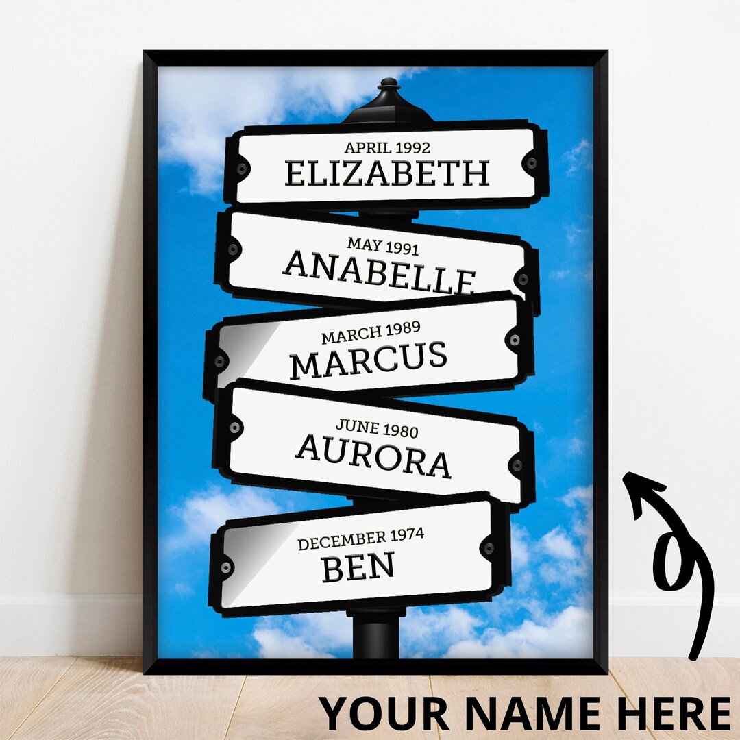 Personalized Street Sign Custom Name Canvas Wall Art | Street Sign ...