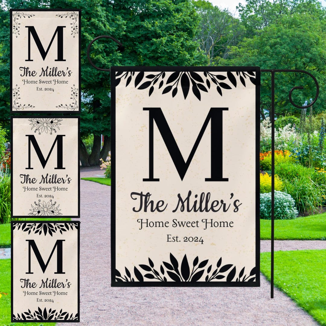 Personalized Family Name Yard Flag: Custom Garden Decor - Etsy
