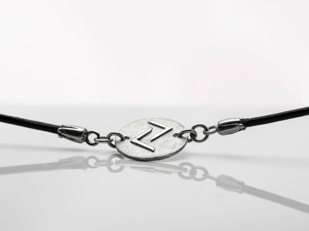 Jera Rune Silver Pendant Choker, Modern Minimalist Jewelry, Every Day ...