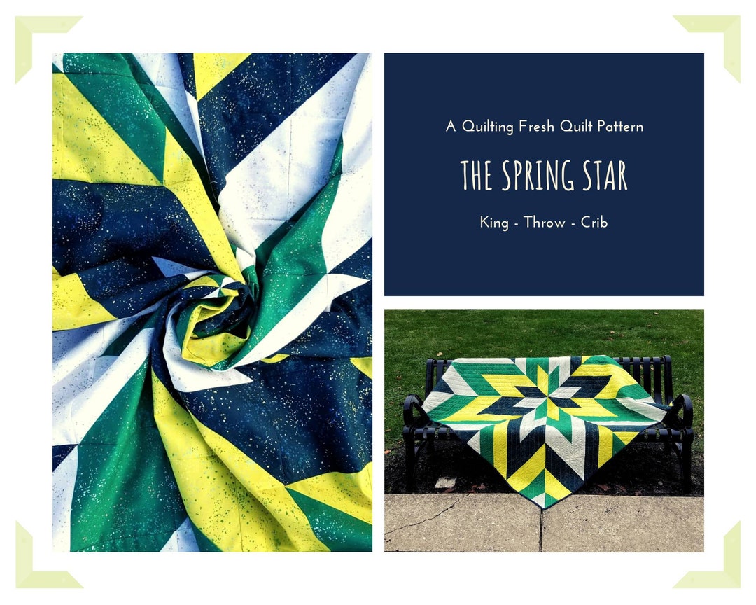 The Spring Star Digital Quilt Pattern - Etsy