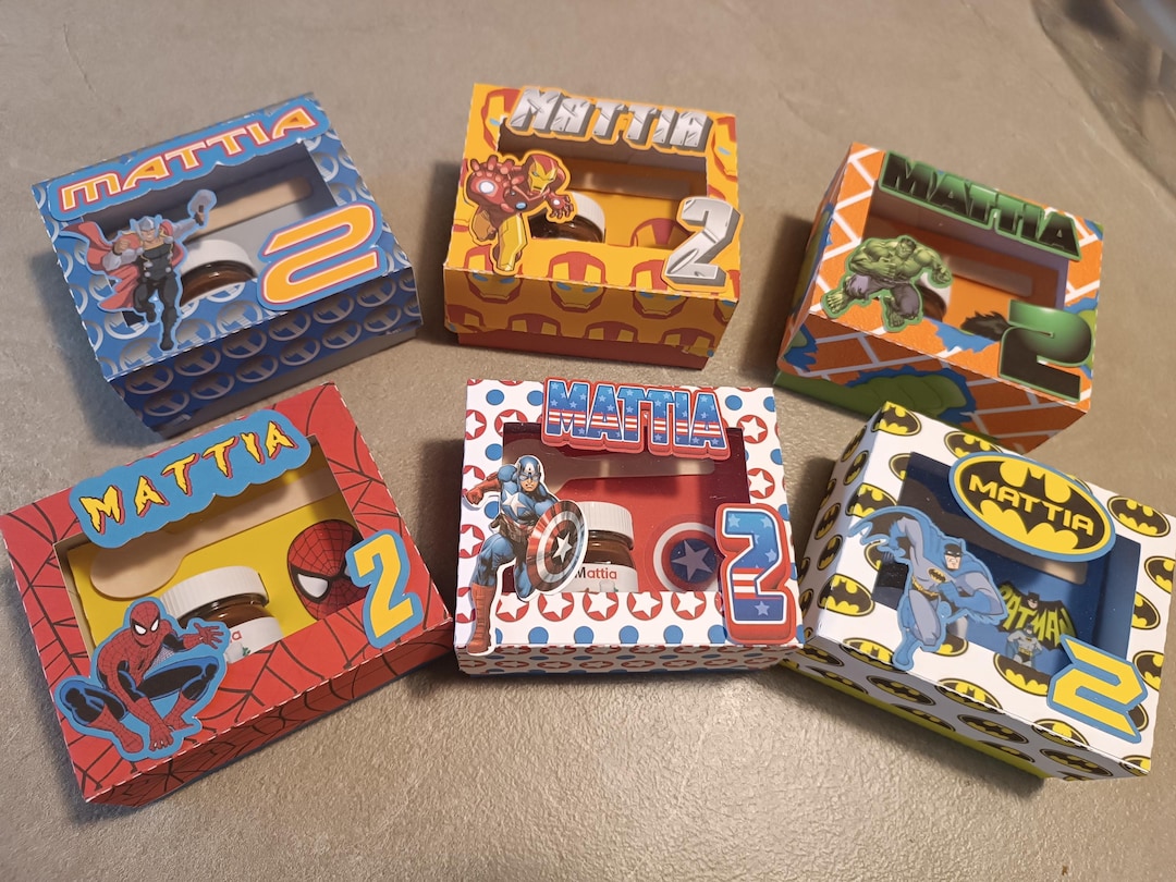 Superhero Themed Box With Personalized Nutella (included). Ideal for ...