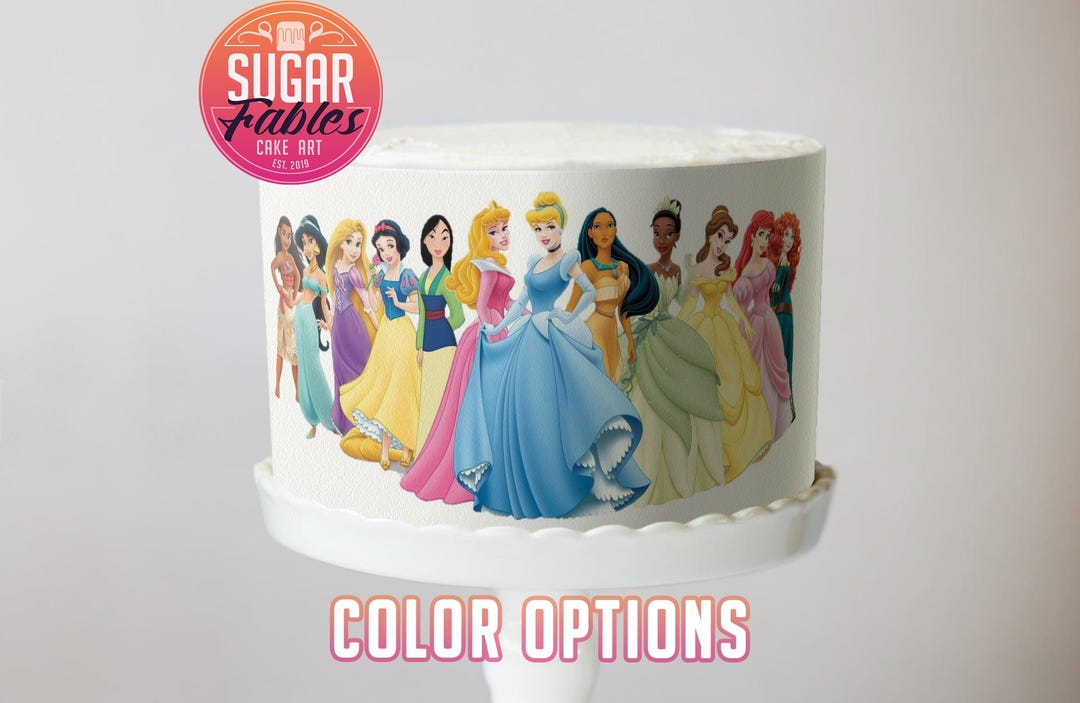 Princess Cake Wrap Magical Birthday Edible Image Princesses Party ...