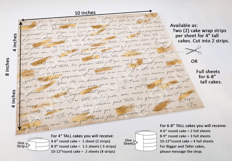 French Love Letter Handwritten Script Icing Sheet. Edible - Etsy