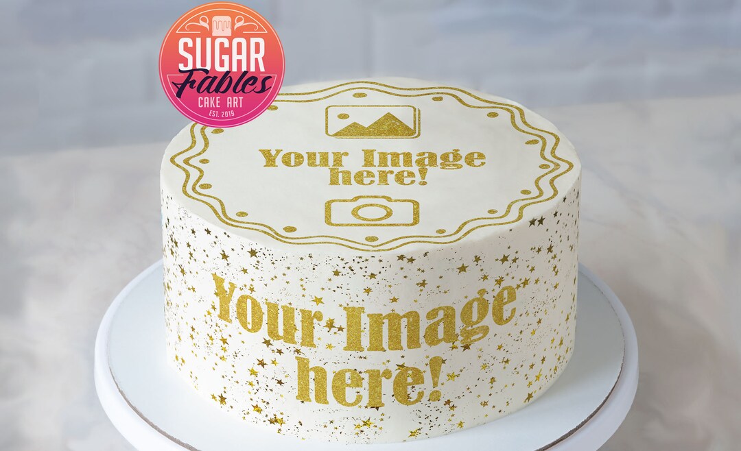 Custom Personalized Edible Cake Wrap or Topper Your Cake Story in Sugar ...