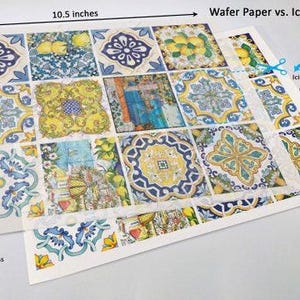Mediterranean Tile Toppers Italian Ceramic Edible Images Positano Lemon ...