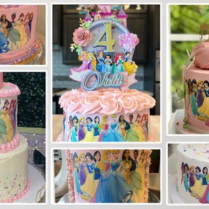 Princess Cake Wrap Magical Birthday Edible Image Princesses Party ...