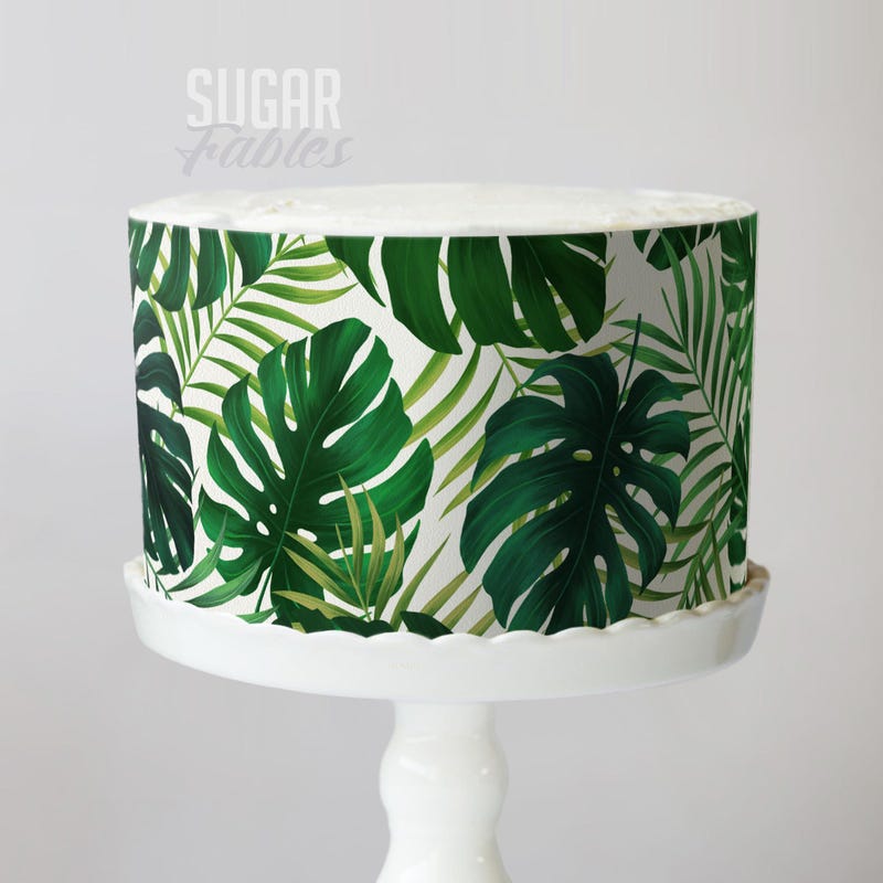 Monstera Leaf Cake - Etsy