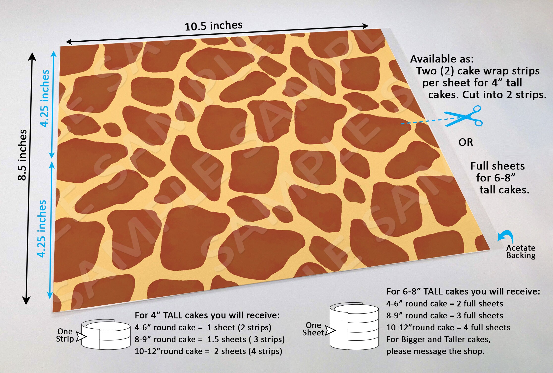Giraffe Template For Cake