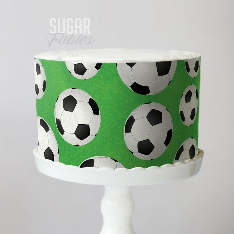 Soccer Cake Edible Decor - Etsy