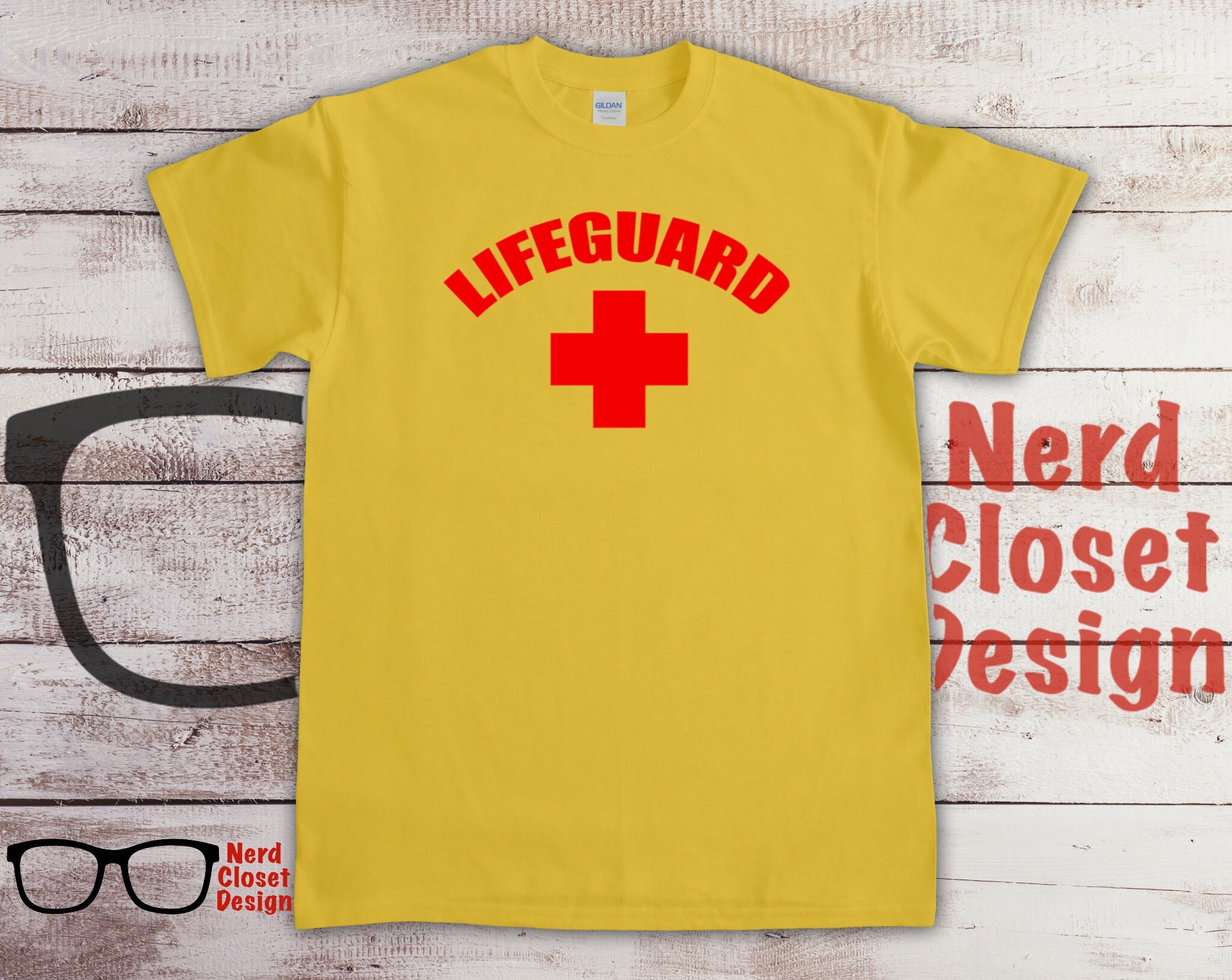 Lifeguard yellow t-shirt fancy dress | Etsy