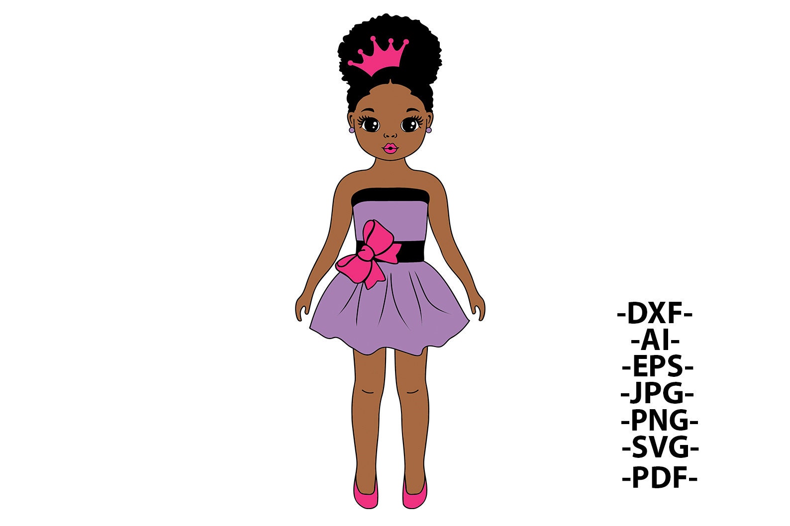 Afro Girl Bundle 4 Black Girls Designs Black Girl Bundle - Etsy