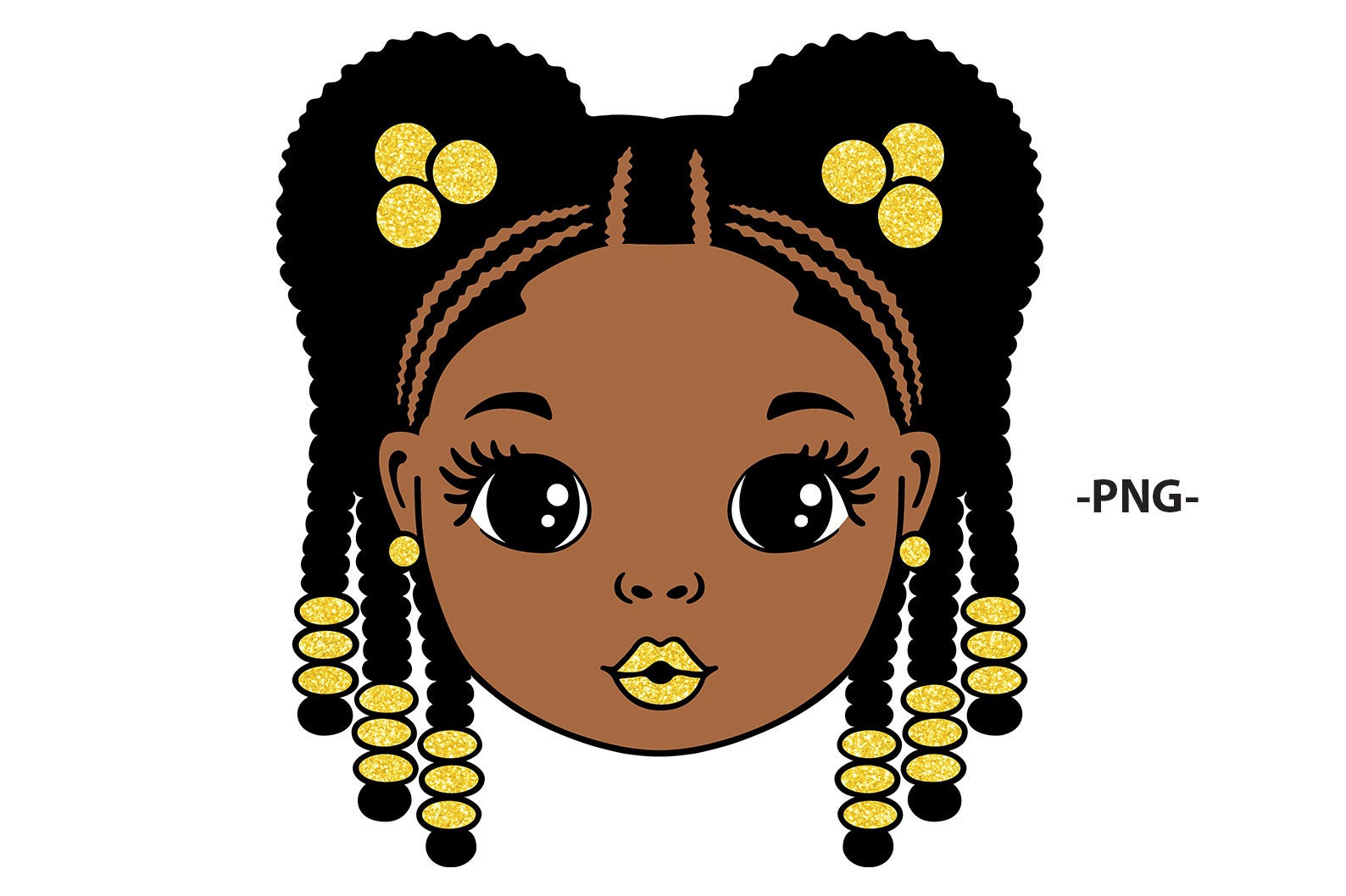 Black Girl SVG: Braided Cornrows Hairstyle Clipart (digital Files) - Etsy