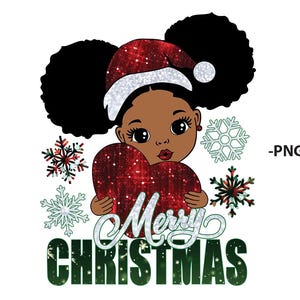 Merry Christmas Png, Christmas Girl Png, Afro Girl Png, Snowflakes Png ...