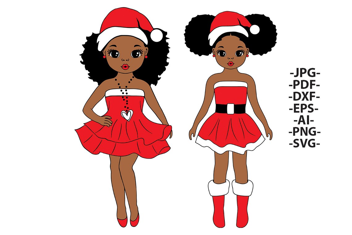 Christmas Girl SVG Bundle, Holiday Clipart (cut Files) - Etsy
