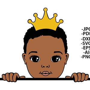 Black Boy Svg, Boy Clipart, Cute Kid Svg, Peekaboo Boy Svg, Black Boy ...