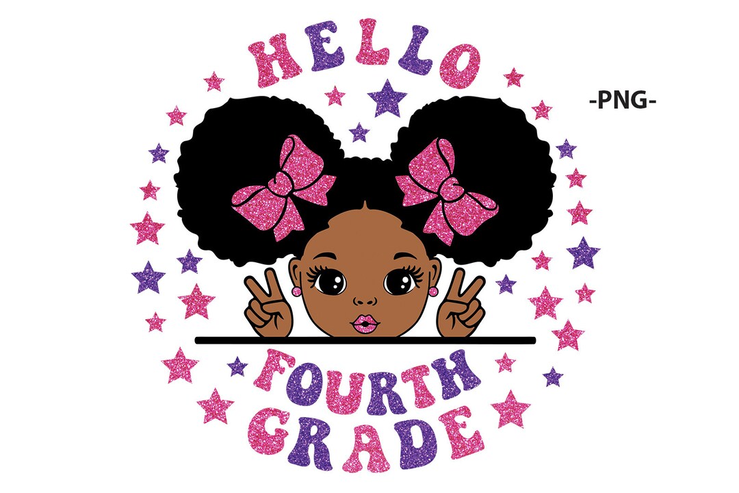 Hola cuarto grado Svg, 4to grado svg niños, Girl Back to School svg ...