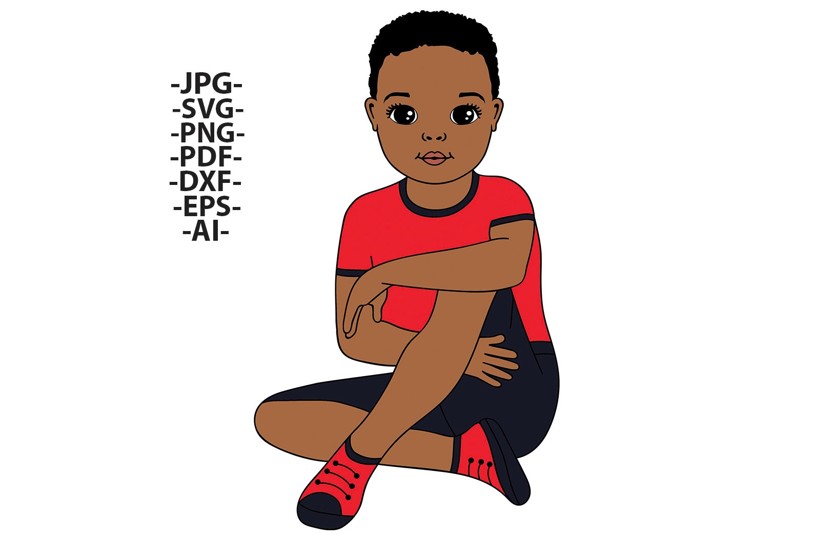 African American Boy Clipart