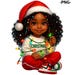 Christmas Black Girl PNG: Santa Hat Clipart (digital Download) - Etsy