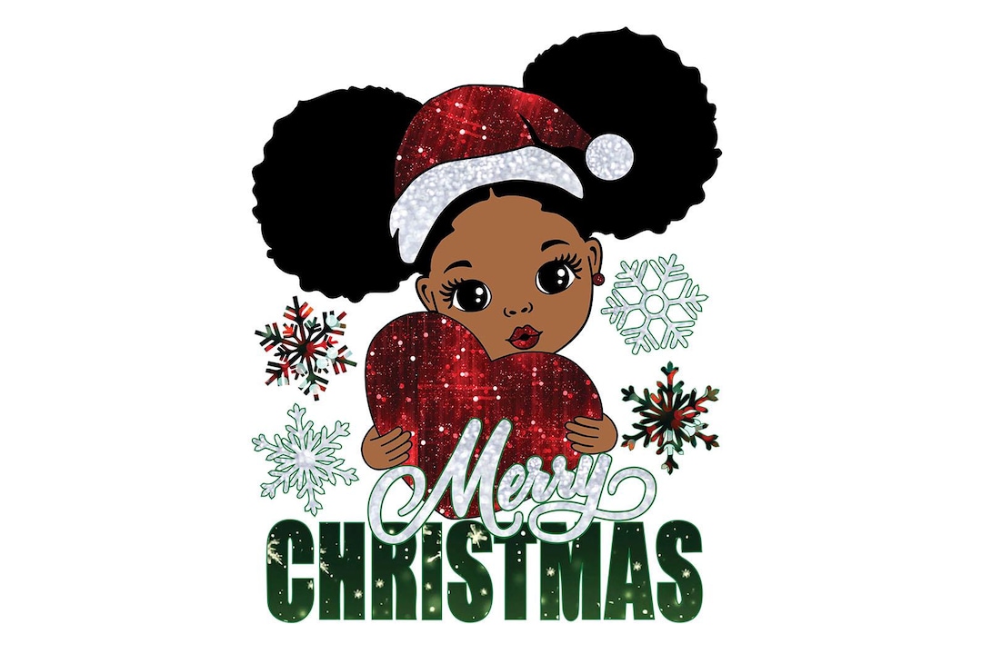Merry Christmas Png, Christmas Girl Png, Afro Girl Png, Snowflakes Png ...