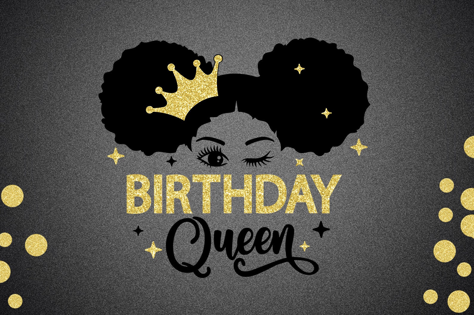 Birthday Queen Svg Black Girl Svg Crown Princess Svg - Etsy