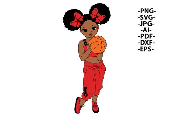 Basketball Girl Svg Girl With Ball Fashion Baby Girl Svg - Etsy
