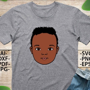 Black Boy Svg, Peekaboo Boy Svg, Little Black Boy, Black Kid, Afro Boy ...