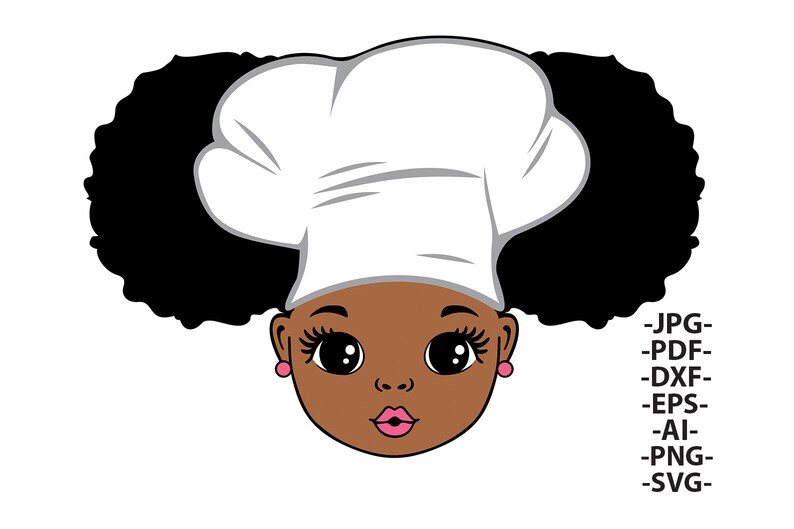 Sweet Little Girl Cooking Svg Black Girl Bundle Svg Afro - Etsy