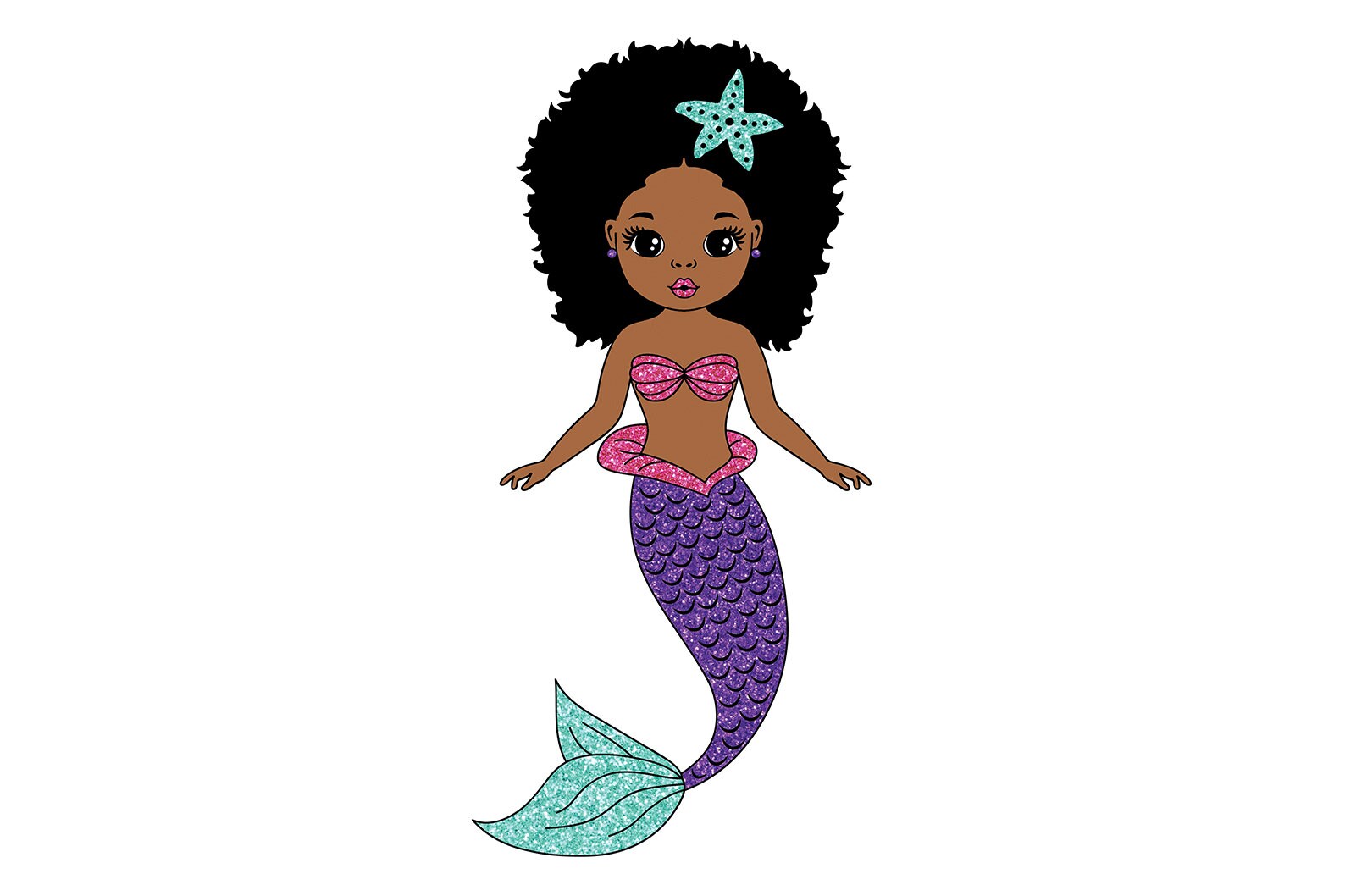 Afro Mermaid Svg Black Mermaid Svg Ocean Girl Black Woman - Etsy UK