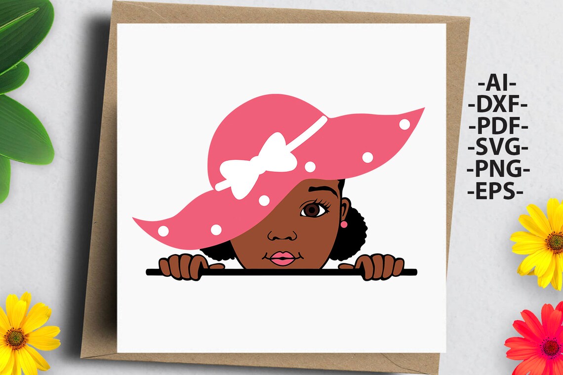 Peekaboo Girl Svg Hat Svg Afro Girl Svg Baby Girl Svg Cute - Etsy