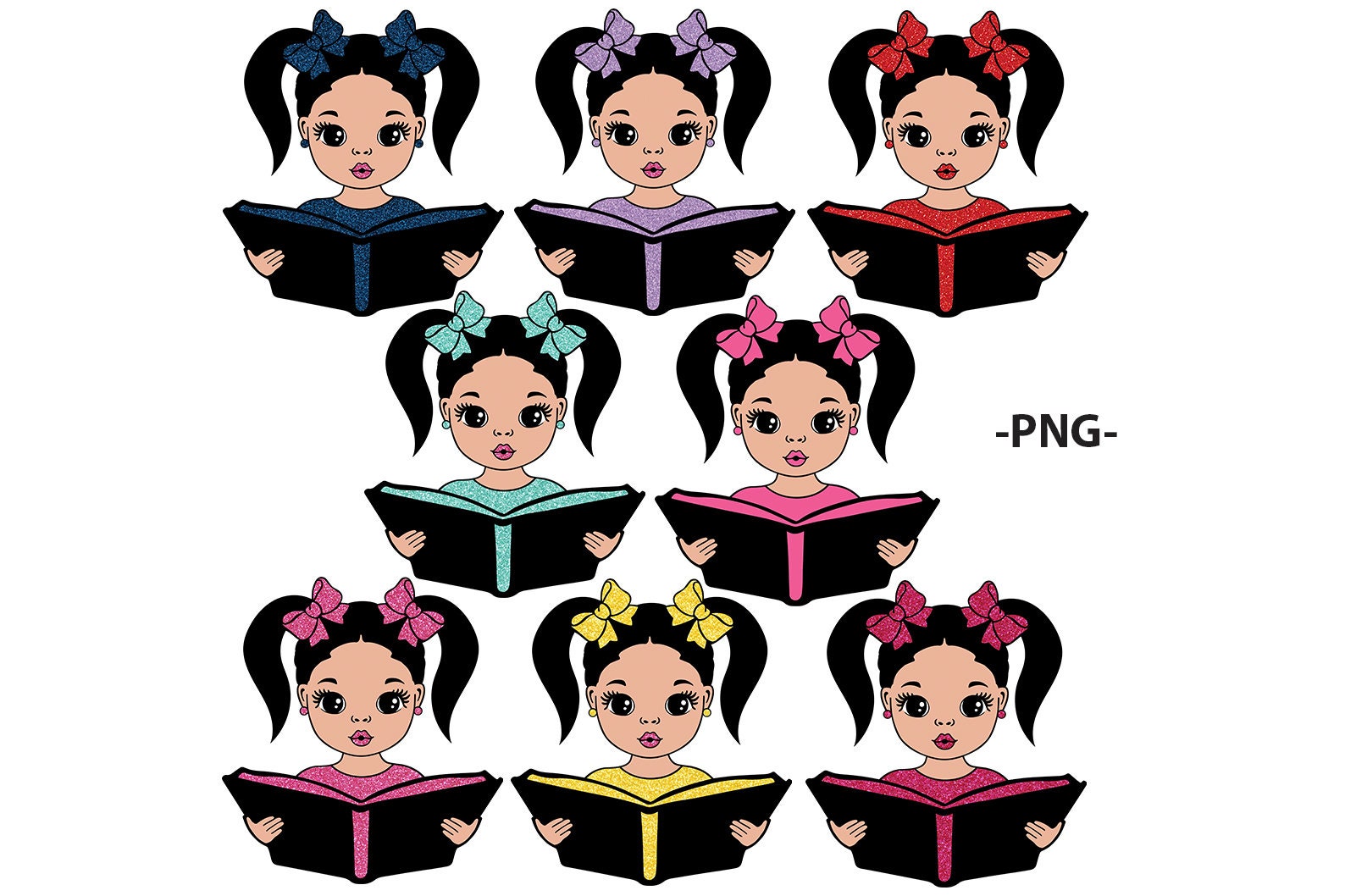 Girl Reading Svg School Kids Svg School Book Svg Learning | Etsy