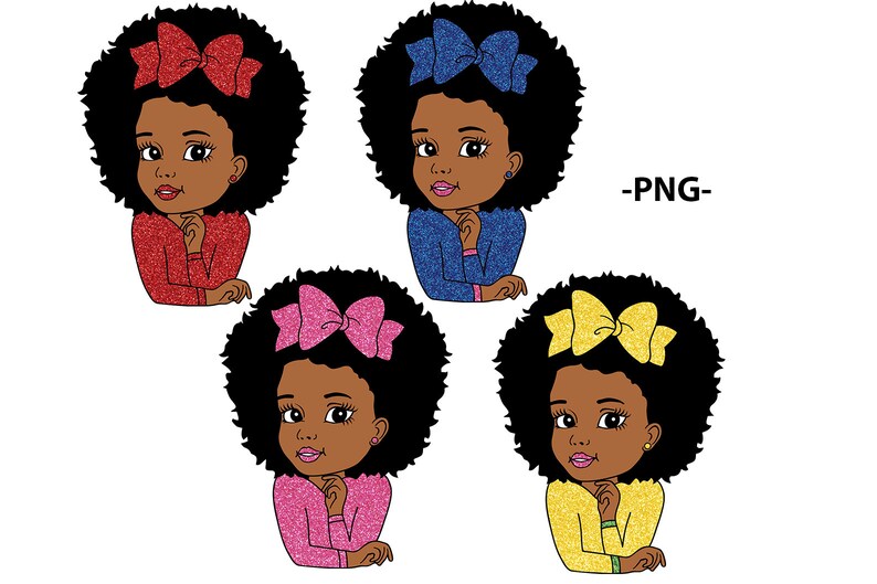 Black Girl Bundle Svg Smile Girl Svg Girl With Heart Love | Etsy