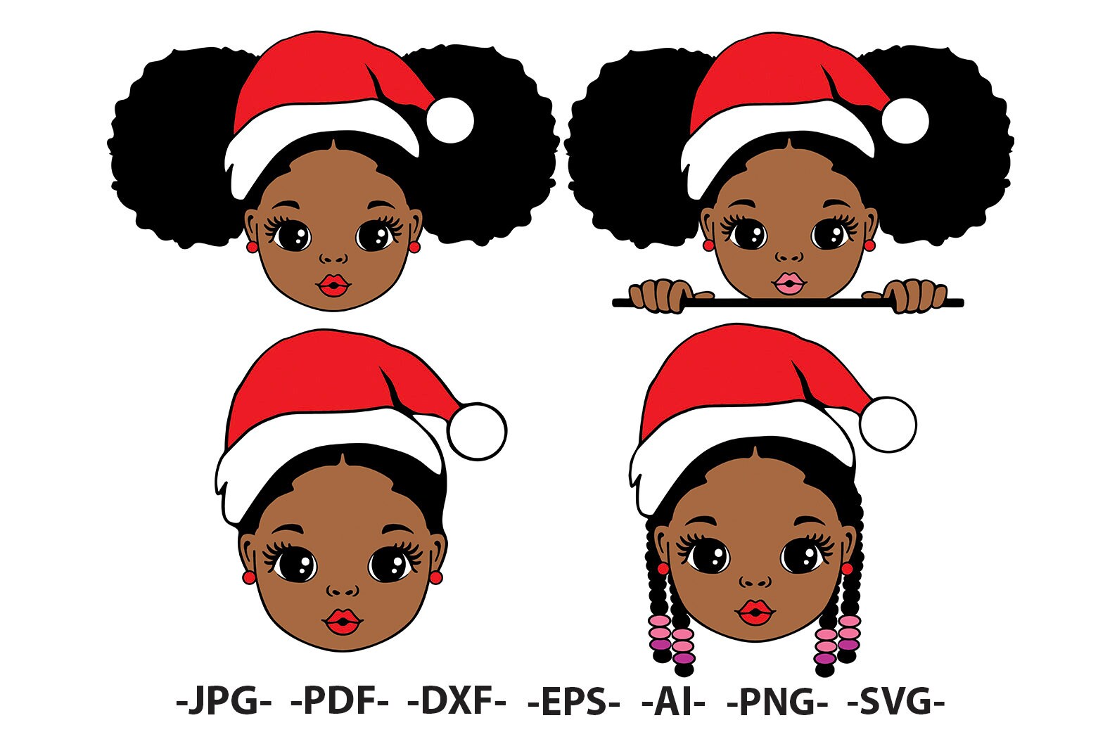 Christmas Girl SVG Bundle, Holiday Clipart (cut Files) - Etsy