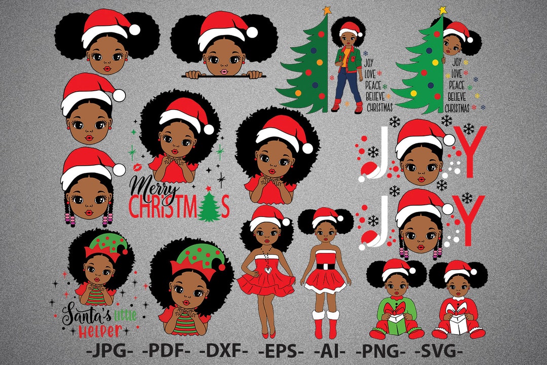 Christmas Girl SVG Bundle, Holiday Clipart (cut Files) - Etsy