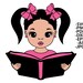Girl Reading Svg, School Kids Svg, School Book Svg, Learning Clipart ...