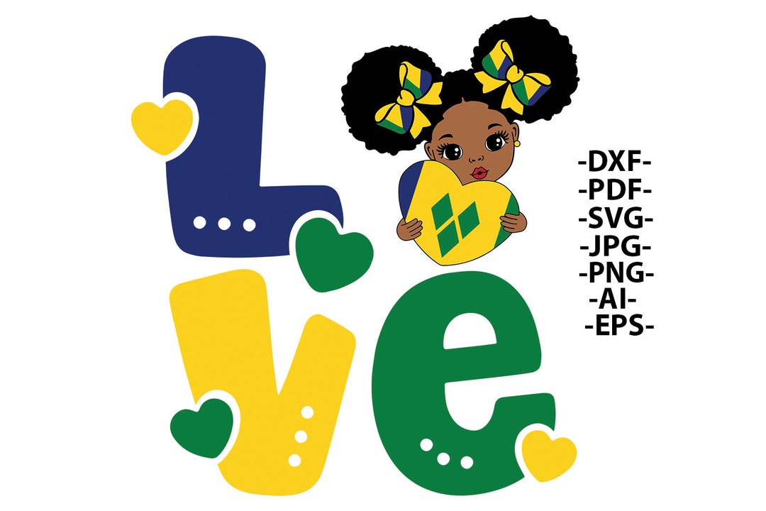 St. Vincent Svg, Heart Art Design, Vincent Island National Flag, Love ...