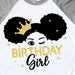 Black Princess Girl, Crown, Birthday Princess, Black Girl Svg, Puff ...