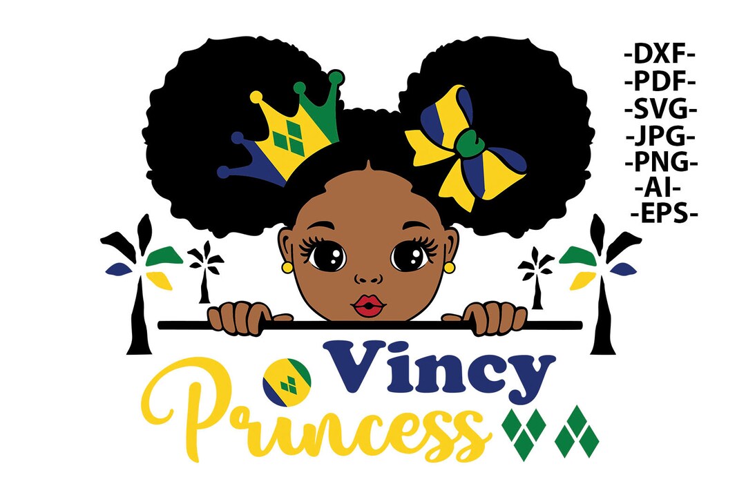Saint Vincent Svg, Vincy Princess Svg, Vincy Girl Shirt, Cute Kid Svg ...
