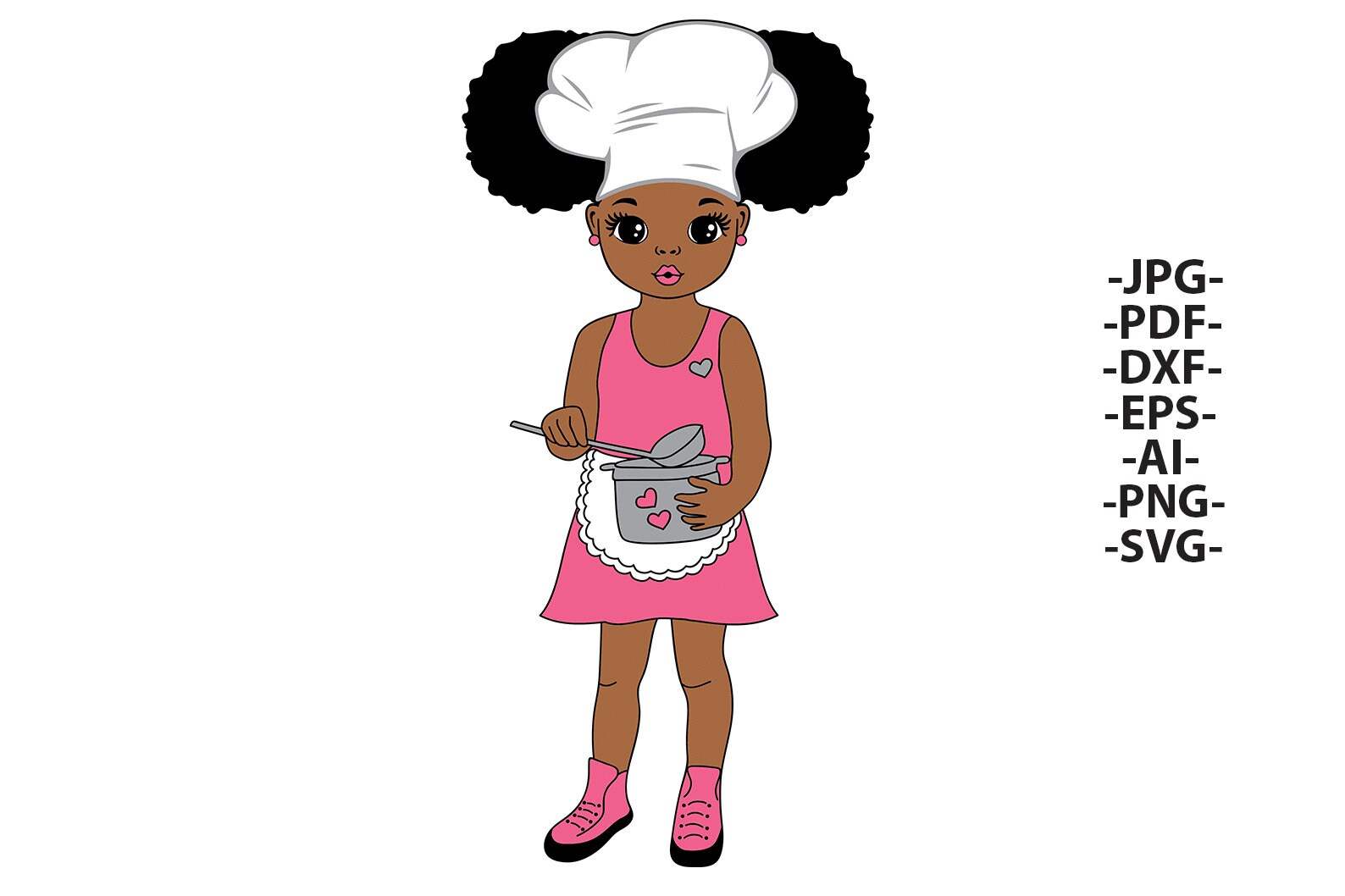Sweet Little Girl Cooking Svg Black Girl Cooker Cooking Hat - Etsy