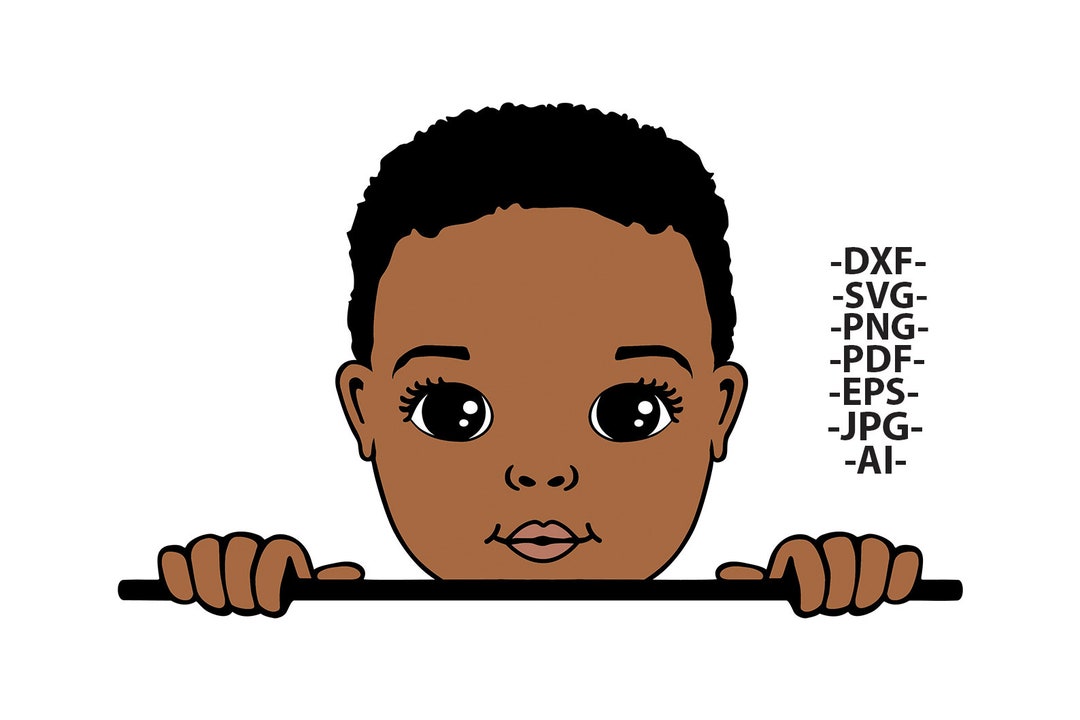 Black Boy Svg, Boy Clipart, Black Boy Shirt Designs, Peekaboo Boy Svg ...