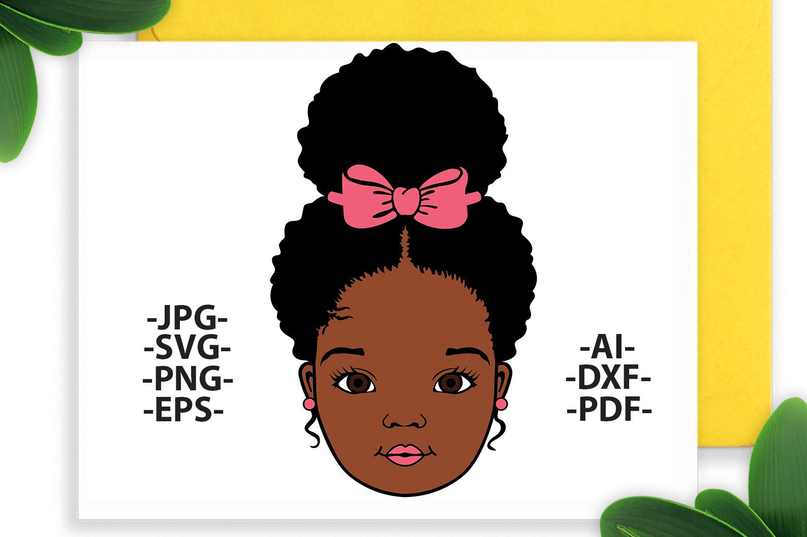 Peek a Boo Girl Svg Afro Girl Svg Puff Hair Black Little | Etsy