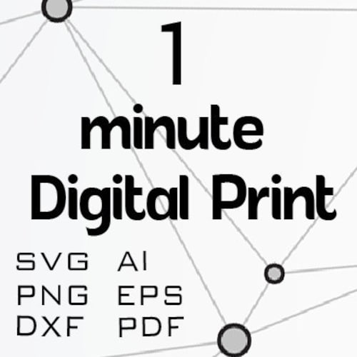 1minuteDigitalPrint - Etsy