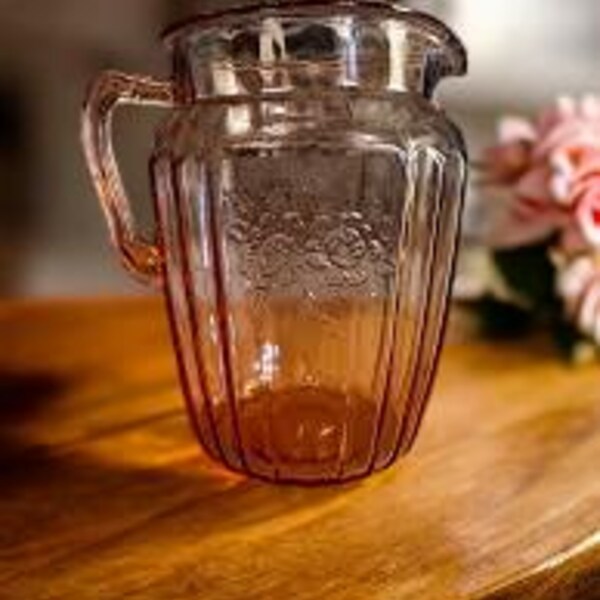 Pink Rose Pitcher - Etsy