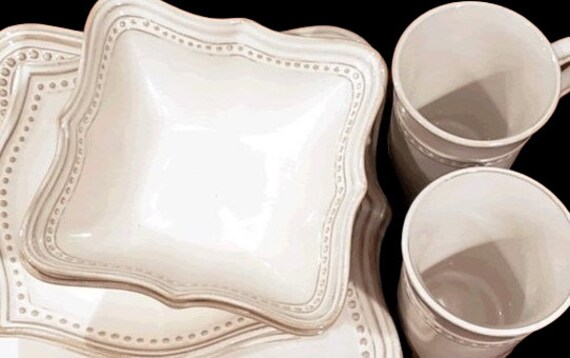 Six Piece Dinnerware Set cortona Cream by ROSCHER - Etsy
